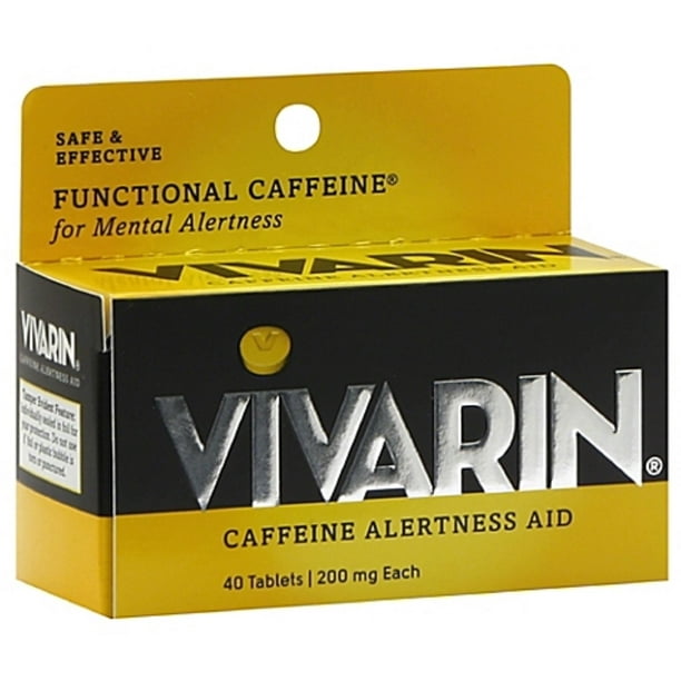 Vivarin Caffeine Alertness Aid, Tablets 40 ea (Pack of 2) - Walmart.com ...