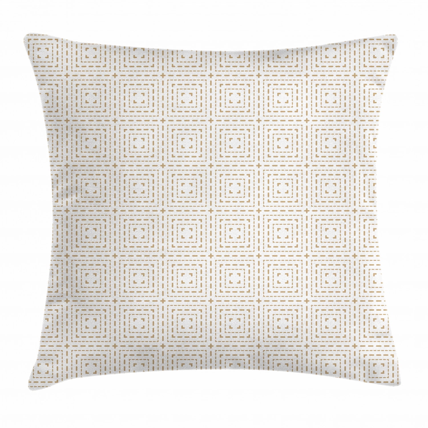 Geometric Throw Pillow Cushion Cover, Harmonic Concentric Square Formed ...
