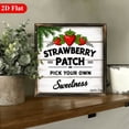 2D Flat, 1pc, Rustic Strawberry Patch Sign - 12x12 Inch 'Pick Your Own ...
