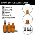Lotusbtdt 2 oz Amber Glass Spray Bottles, Fine Mist Sprayer, Labels ...