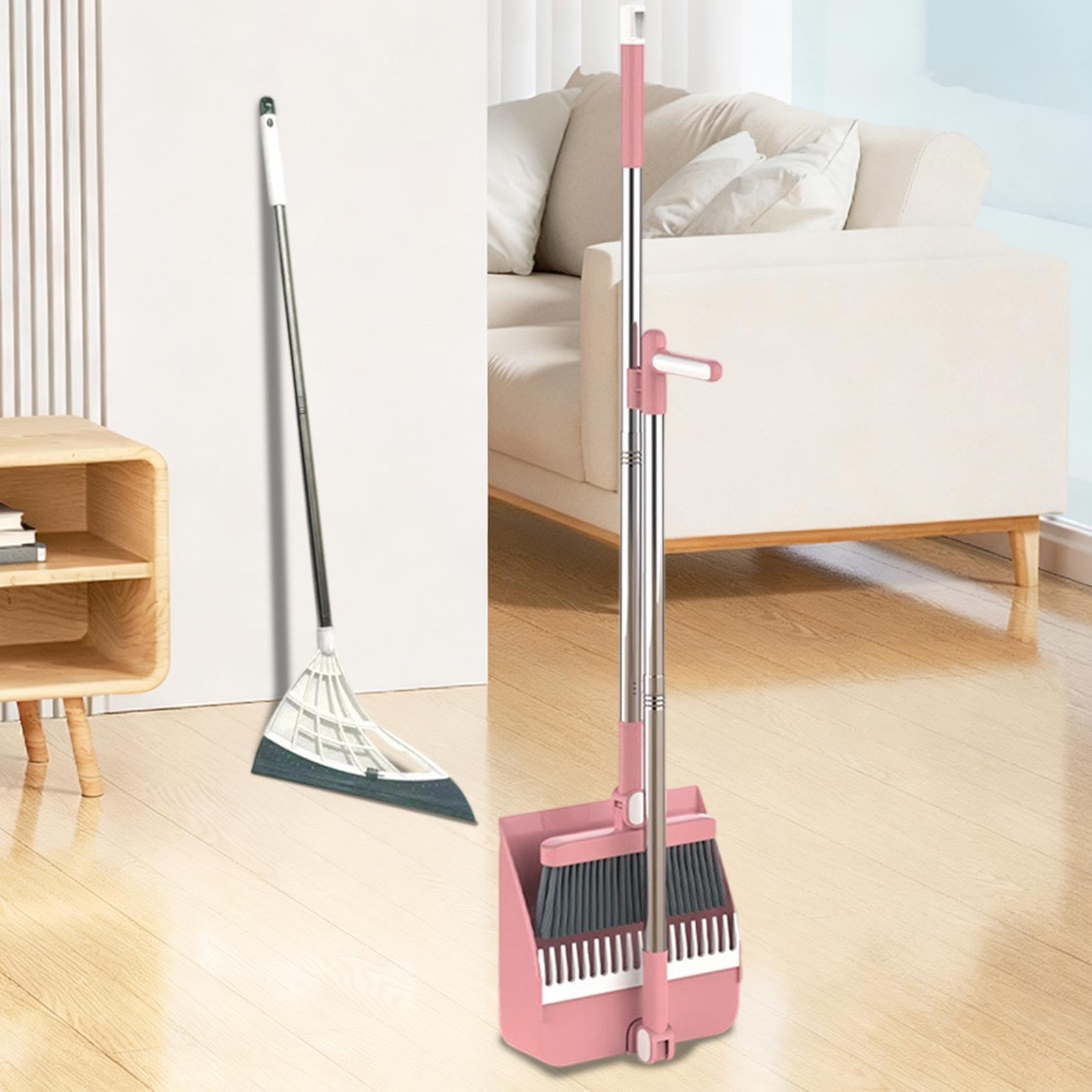 Click here for Rkstn Broom Dustpan Magic Wiper 3-Piece Set Pink E... prices