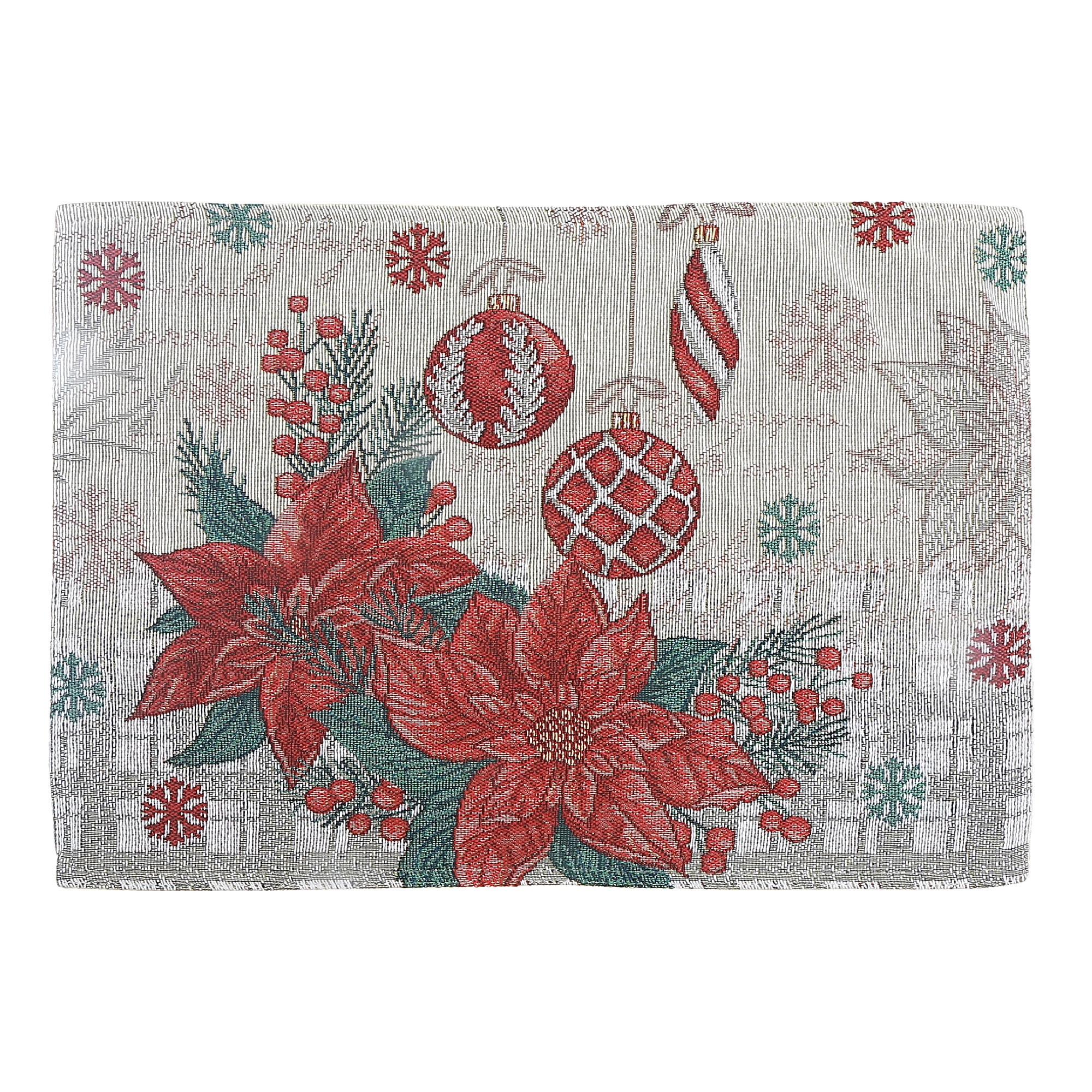 Click here for Ih Casadécor Tapestry Placemat (Poinsettia & Ornam... prices