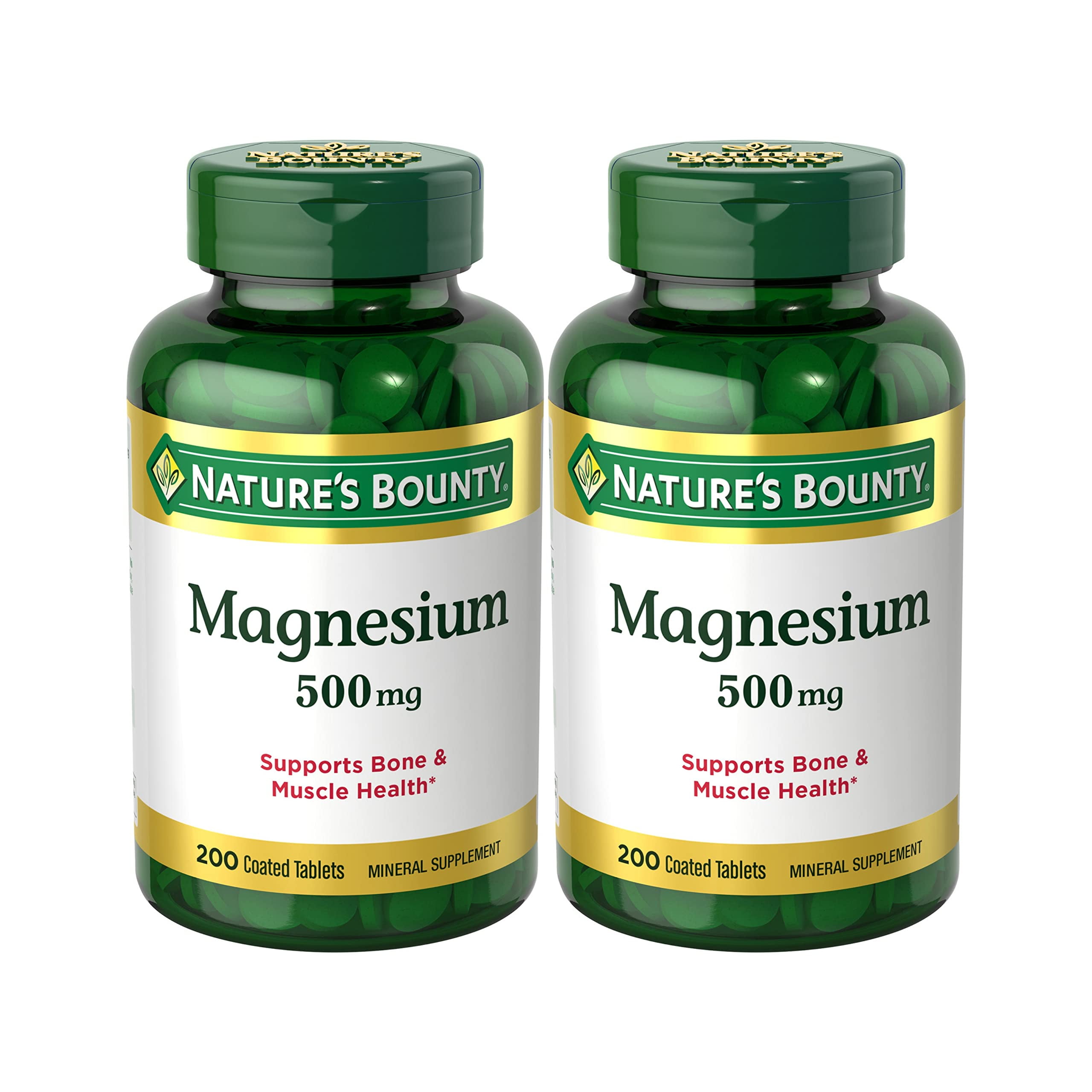 Suplemento Nature's Bounty Magnesio 500 mg 400 comprimidos | Walmart en línea