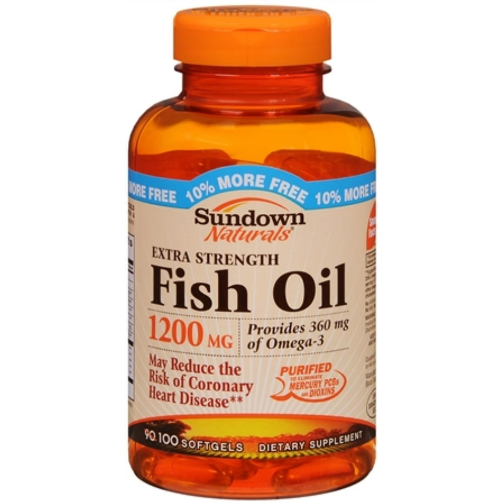 Sundown Naturals Fish Oil 1200 mg With Natural Omega-3 Softgels 90 Soft ...