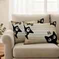 Black Funny Cats Outdoor Waterproof Pillow Covers, Vintage Rustic Cute ...