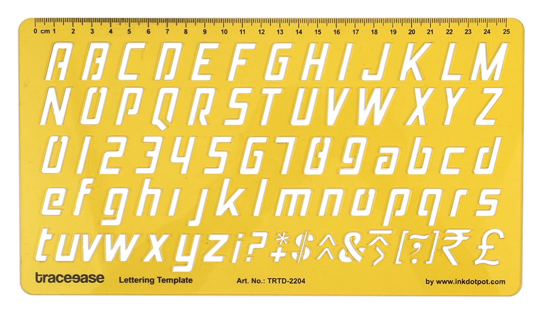 Traceease Lettering Template Drafting Tools Alphabet Lettering Stencils ...