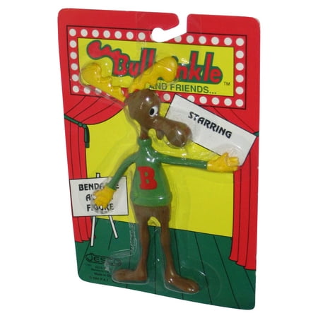 Rocky & Bullwinkle (1991) Jesco Moose Bendable Rubber 7-Inch Toy Figure ...