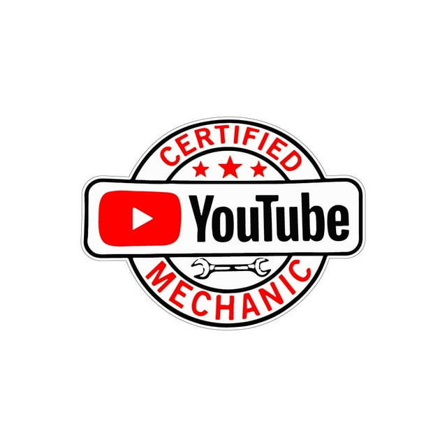 Certified Youtube Mechanic Vinyl Sticker Decal (3" x 4") | Peel & Stick ...