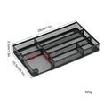Niovtt Plastic Storage Basket, 6 Compartment Desk Drawer Tray Organizer ...