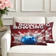 Bowling Pillow Covers Set of 4, Vintage Bowling Bottles Ball Red ...