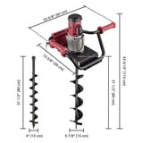 Yescom 1500W Electric 1-man Post Hole Digger with 6-inch 4-inch Bit ...