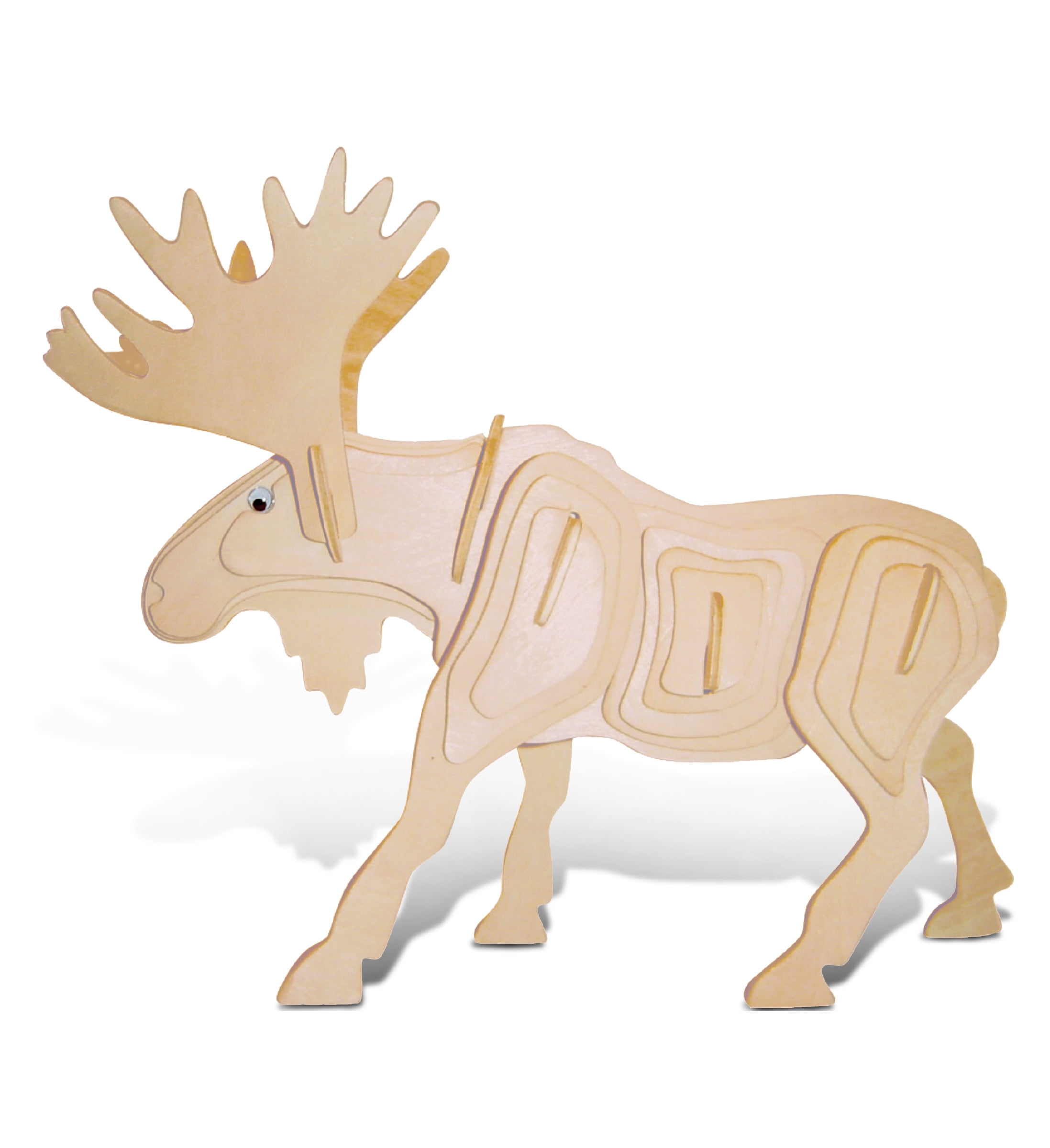 Puzzled 3D Puzzle Moose Wood Craft Construction Model Kit, Fun, Unique ... Puzzled 3D Puzzle Moose Wood Craft Construction Model Kit, Fun, Unique ...