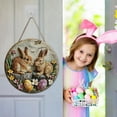 Easter Themed Wooden Rabbit Hanging Welcome Door Plaque, Wall ...