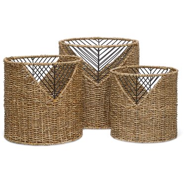 RUSTIC WOVEN NESTING BASKETS - 3 PC. SET - Walmart.com