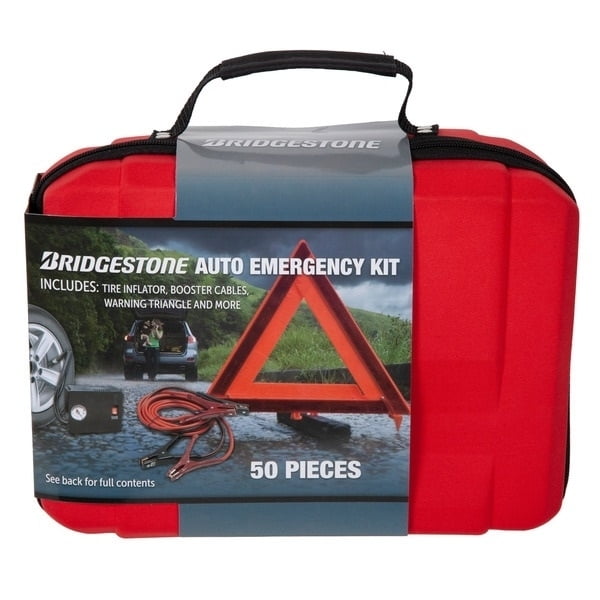 Bridgestone Auto Safety Emergency Kit, 50 Pieces - Walmart.com