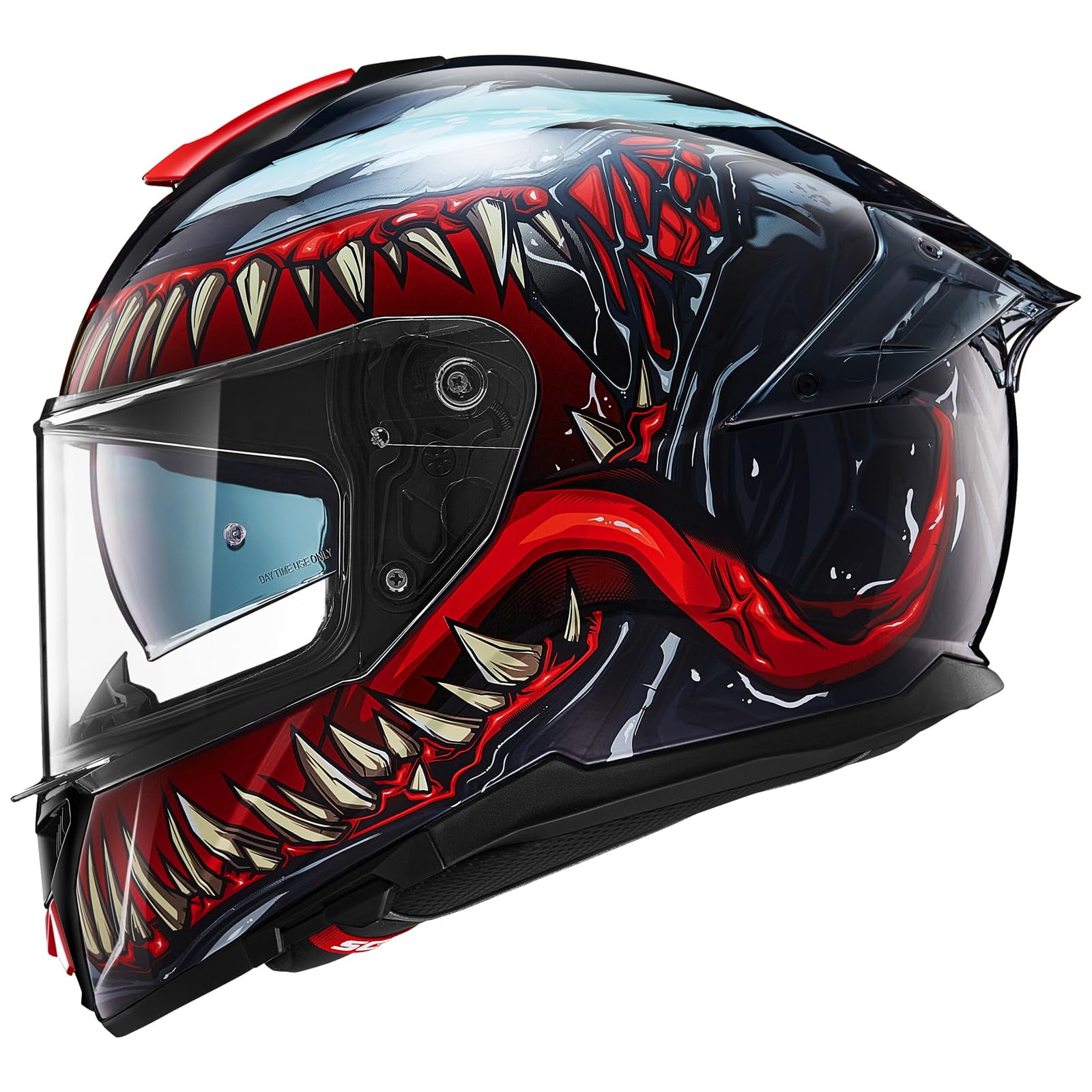 Casco de moto ILM integral con doble visera modelo 861A TheNight ...