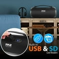 Pyle 200-Watt Wireless Rechargeable Boom Box Speaker Portable Music Barrel Loud Stereo System ...