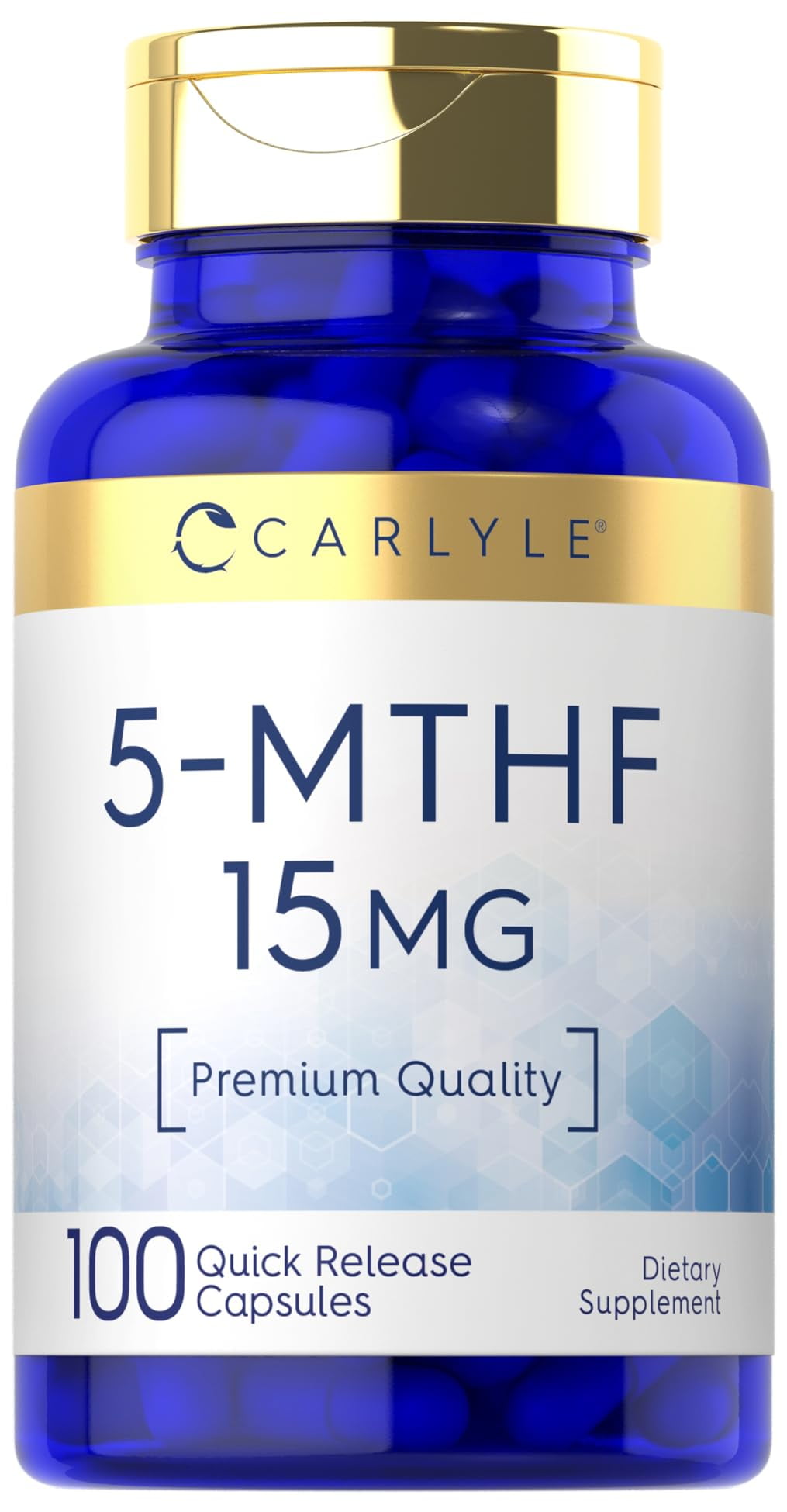 Suplemento Carlyle 5-MTHF L-metilfolato 15 mg 100 cápsulas | Walmart en línea