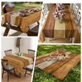 Country Retro Wood Board Table Cloth 54x54in, Waterproof Square ...