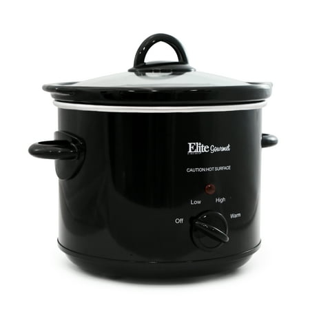 Elite Gourmet MST-350B 3-Quart Slow Cooker, Black - Walmart.com ...