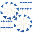 60pcs Cupcake Toppers Flags Mini Small Triangle Flags Toothpick Sticks ...