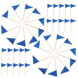 60pcs Cupcake Toppers Flags Mini Small Triangle Flags Toothpick Sticks ...