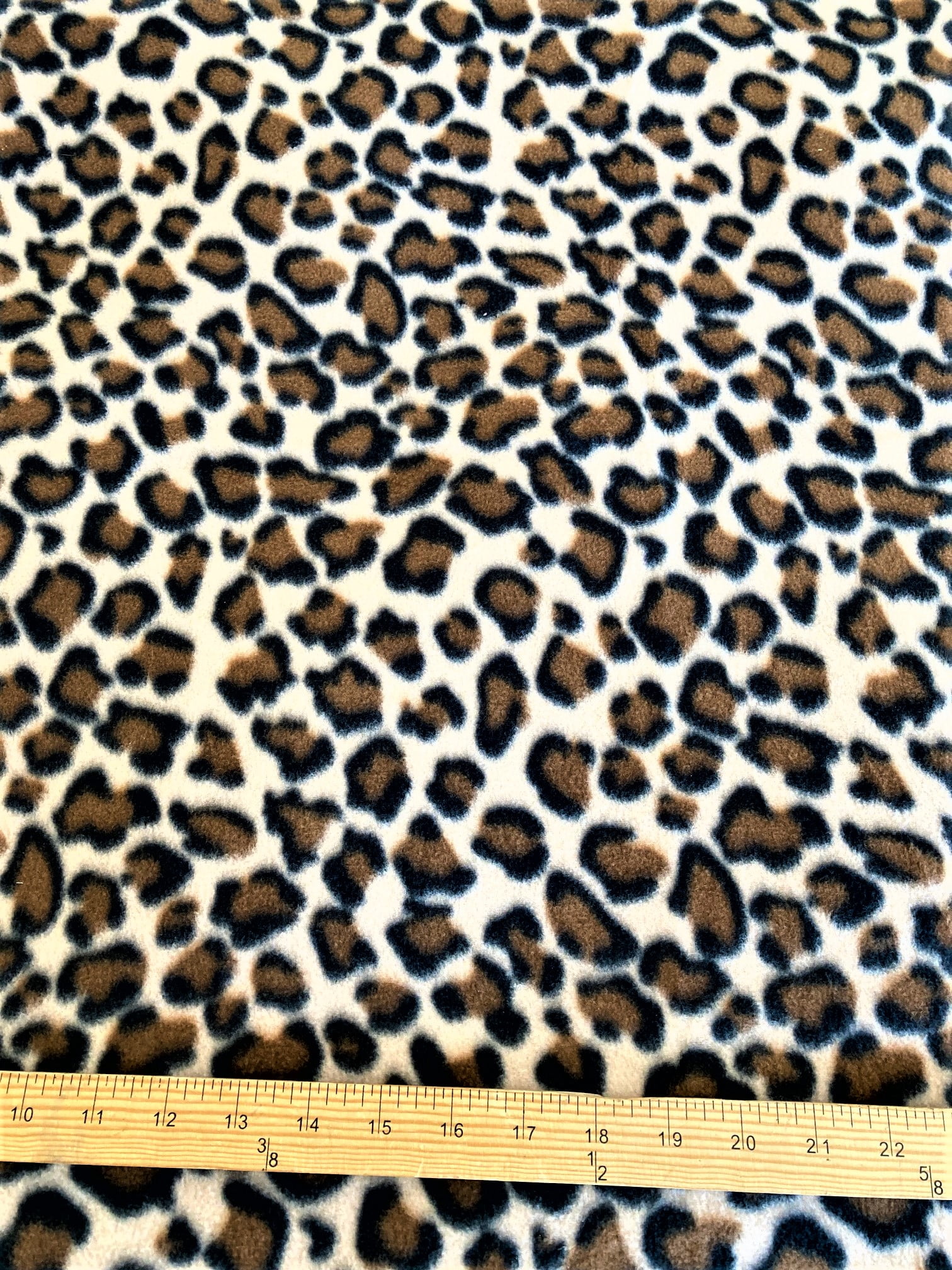 Lilly Craft Brown Leopard Fleece Print Fabric is 58-60" Wide and Sold ...