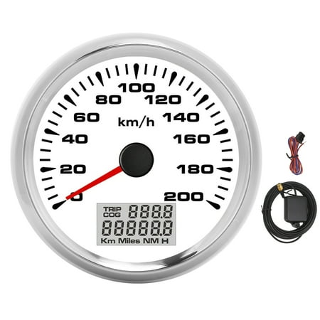 ODO Speedometer,85mm Analog GPS Speedometer LCD Speed Instrument COG ...