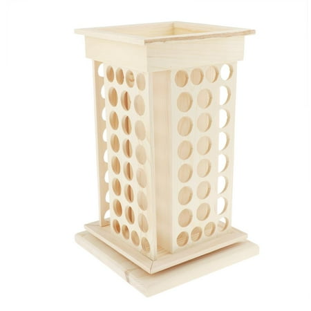 Wood Rotating Essential Oil Bottle Holder Classification Display Stand ...