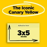 Post-it Super Sticky Notes Bulk Package, Canary Yellow, 3x5 in., 90 ...