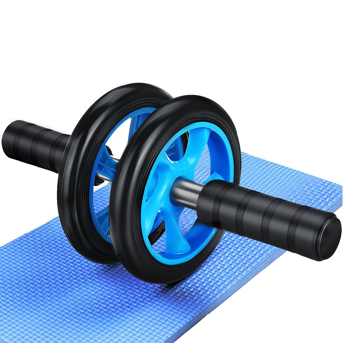 Twin Wheel Ab Wheel Roller Kit Ab Roller With Knee Pad Muscle Exercise