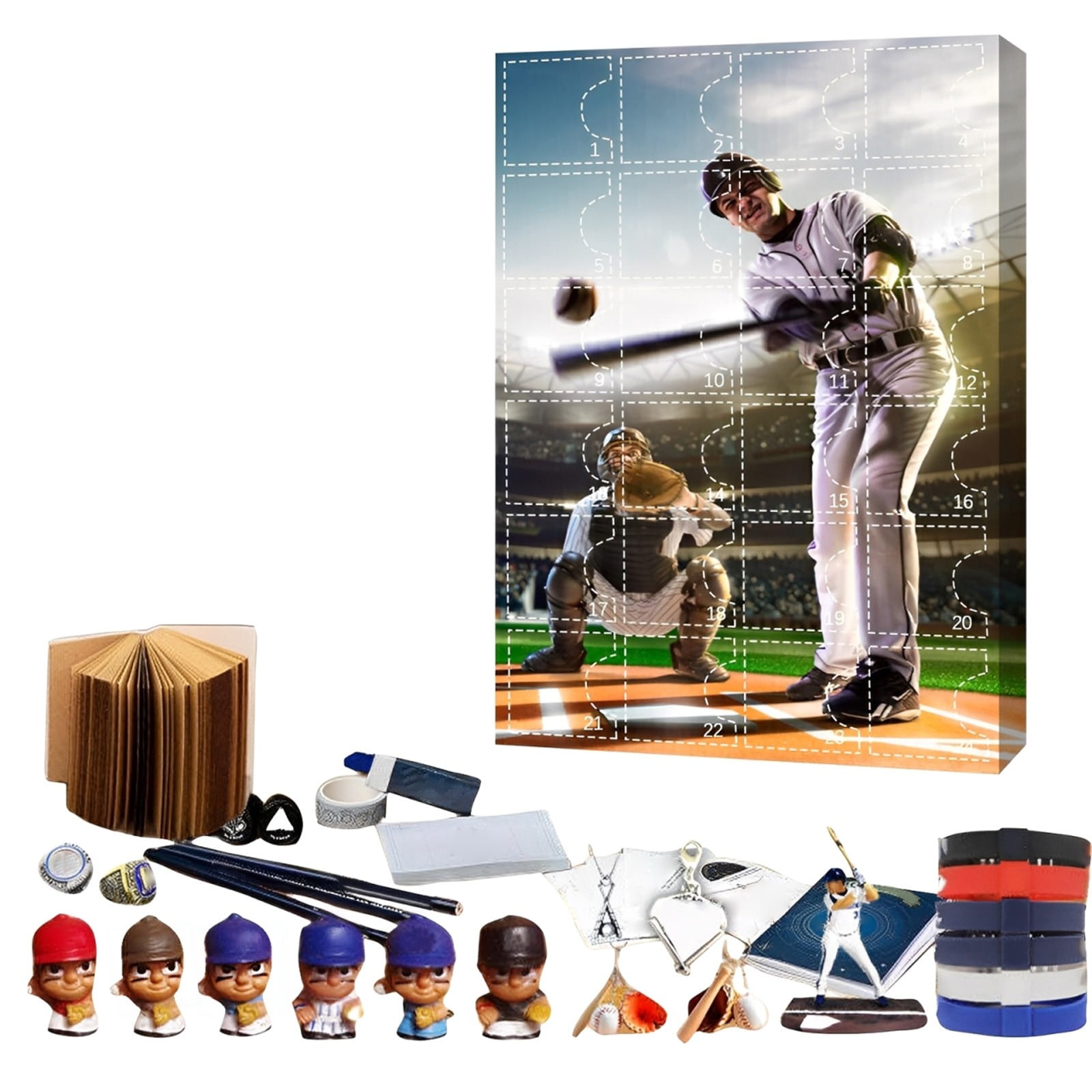 Baseball Countdown Advent Calendar with 3D Figurines 24 Days Holiday ...