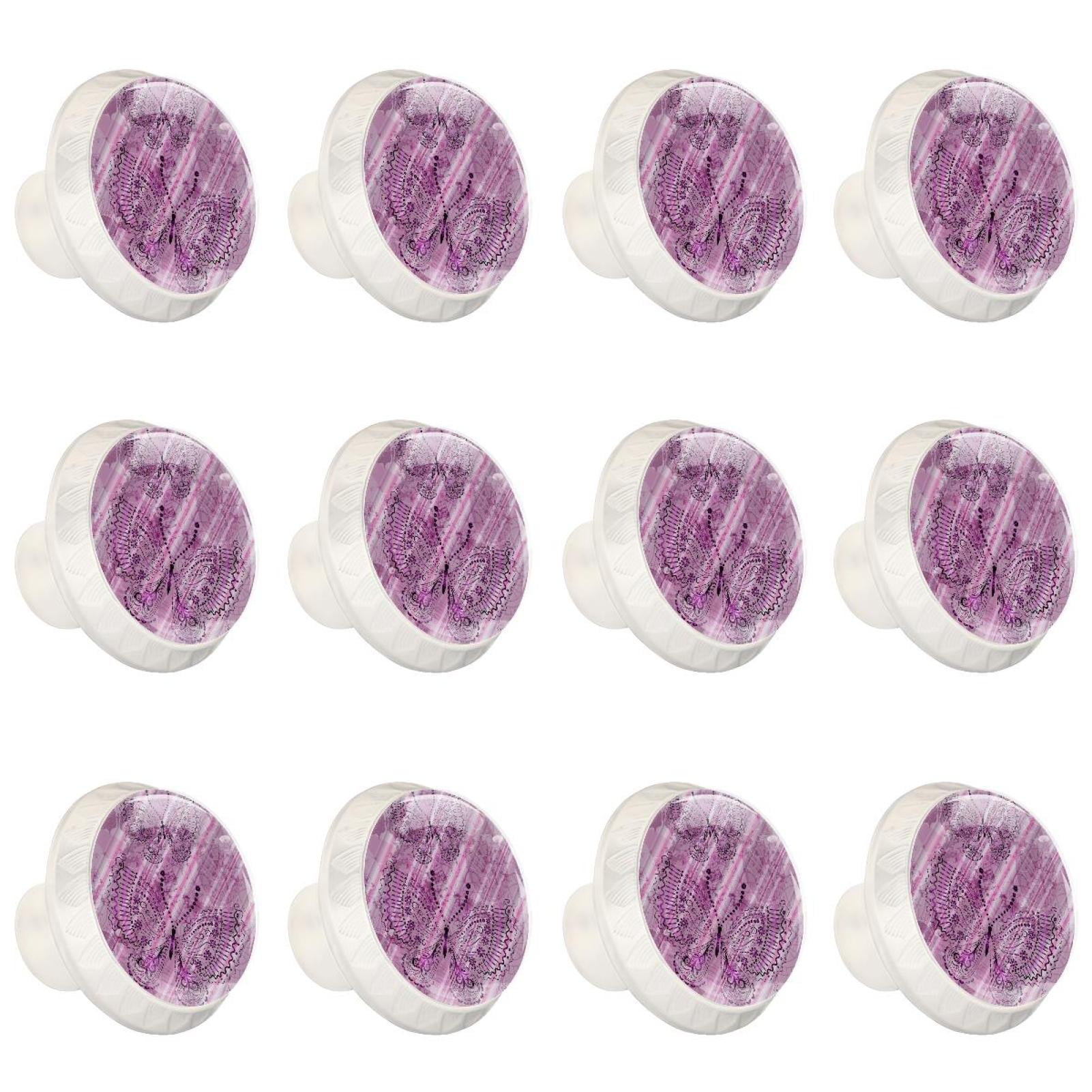 12 Pcs Pink Butterflies Knobs for Kitchen Cabinet Cupboard Dresser ...