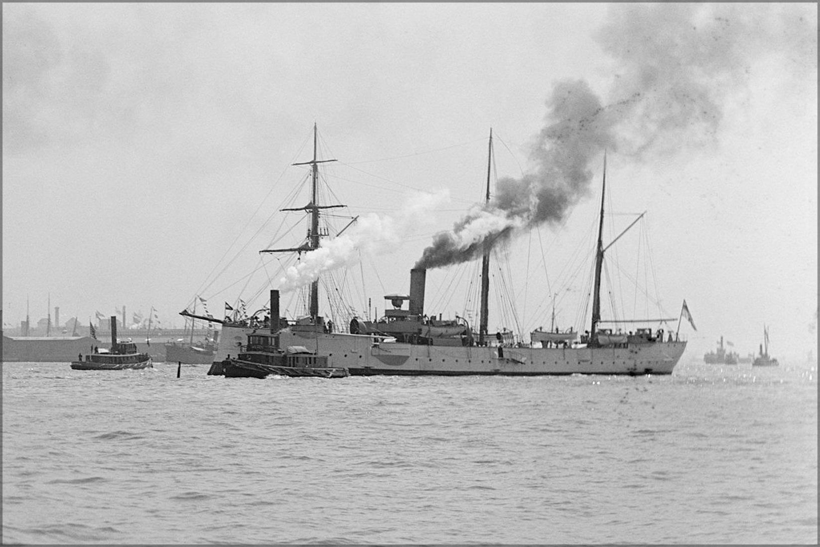 24"x36" Gallery Poster, German cruiser Seeadler in New York City in ...