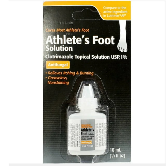 Athlete's Foot Clotrimazole Topical Antifungal Cream Solution 0.33oz, 3 ...