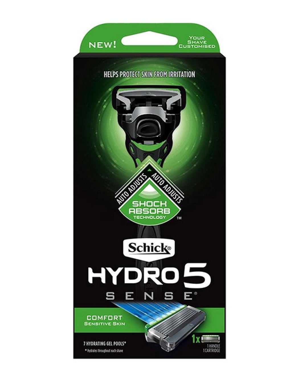 Schick Hydro5 Sense, Comfort for Sensitive Skin, 1 Razor with 1 ...