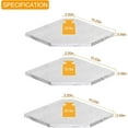 Set of 3 Floating Corner Shelves, White-Gray Wall Mounted Wood Shelves ...