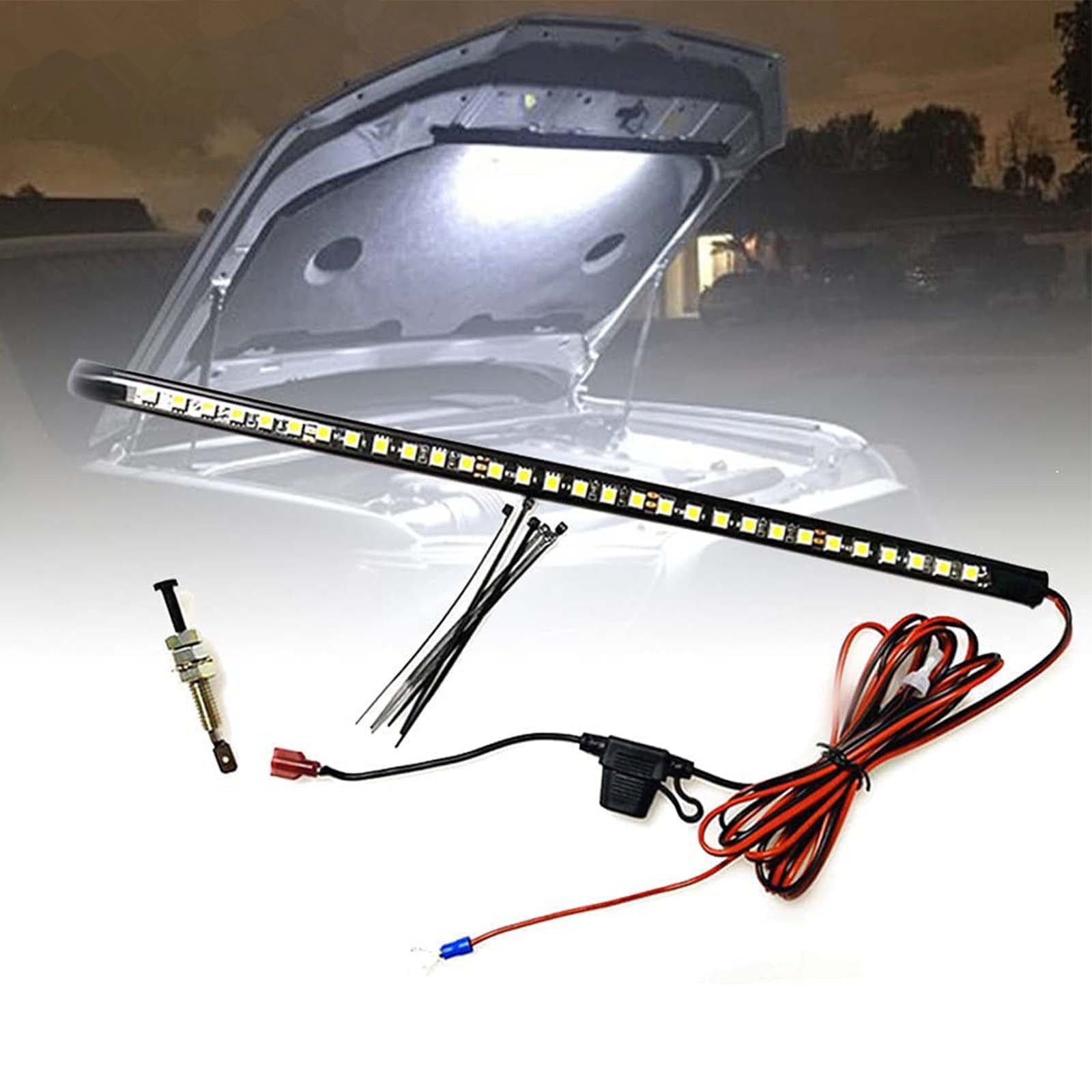 SecosAutoparts Under Hood LED Light Kit Car LED Lights Car Hood Work ...