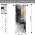 Black and Gold Marble Pattern Blackout Curtains,Triple Weaved Fabric ...