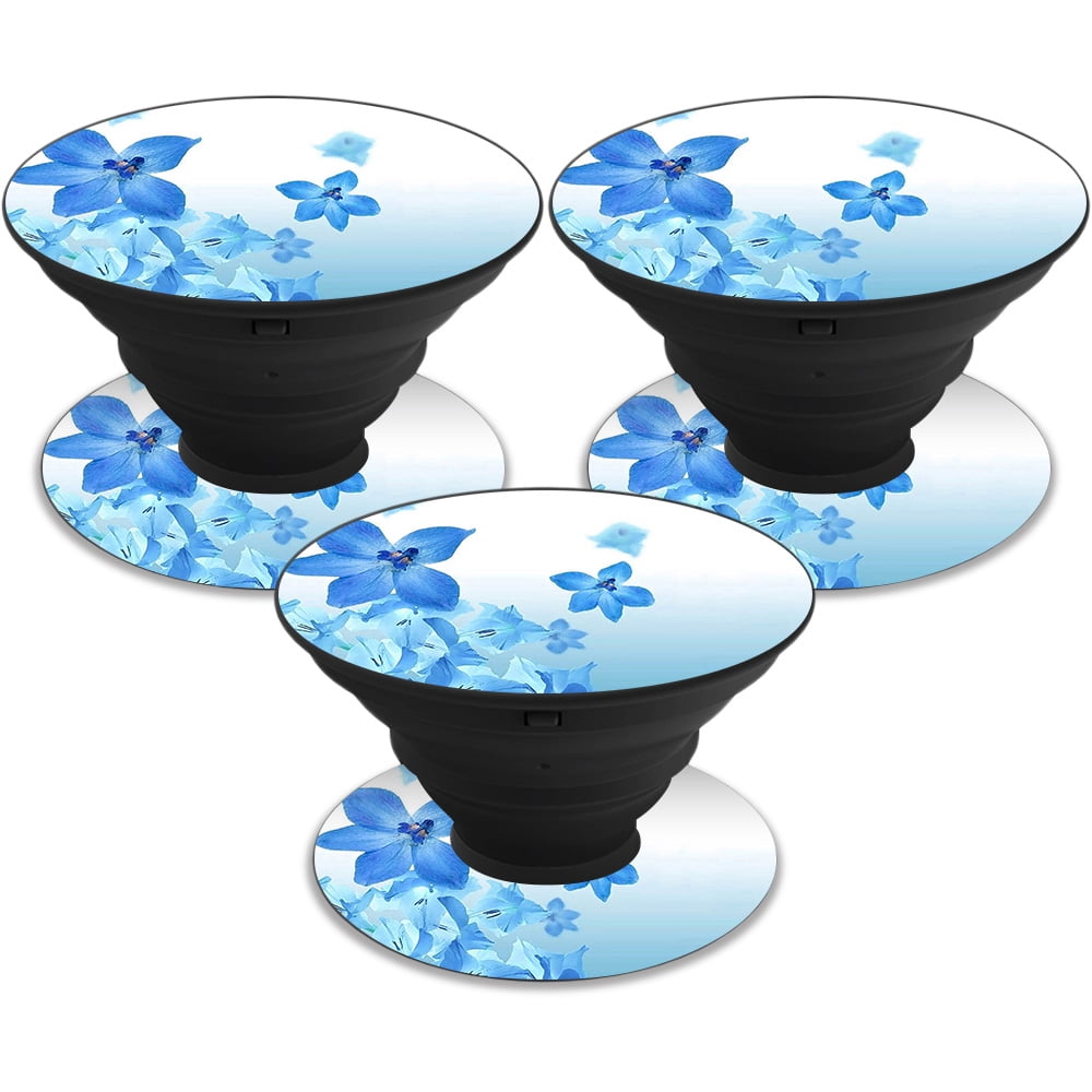 MightySkins Skin for PopSocket PopSocket - Blue Flowers | Protective ...