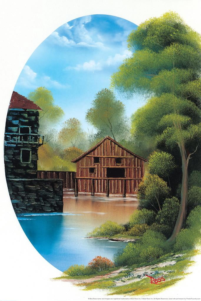 Bob Ross Country Time Art Print Painting Bob Ross Poster Bob Ross ...