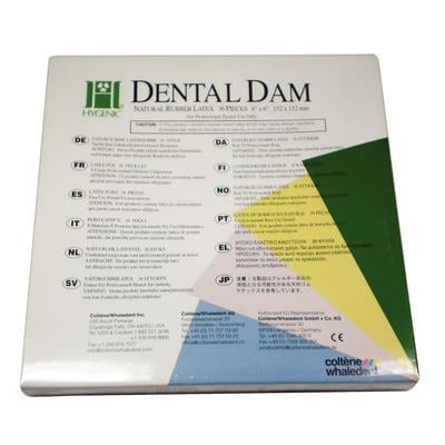 Coltene Whaledent H00534 Hygenic Rubber Dental Dams 6" x 6" Medium Light 36/Bx - Walmart ...