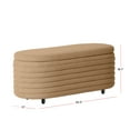 Costaelm Celine 42 5 Wide Mid Century Modern Upholstered Sherpa Oval