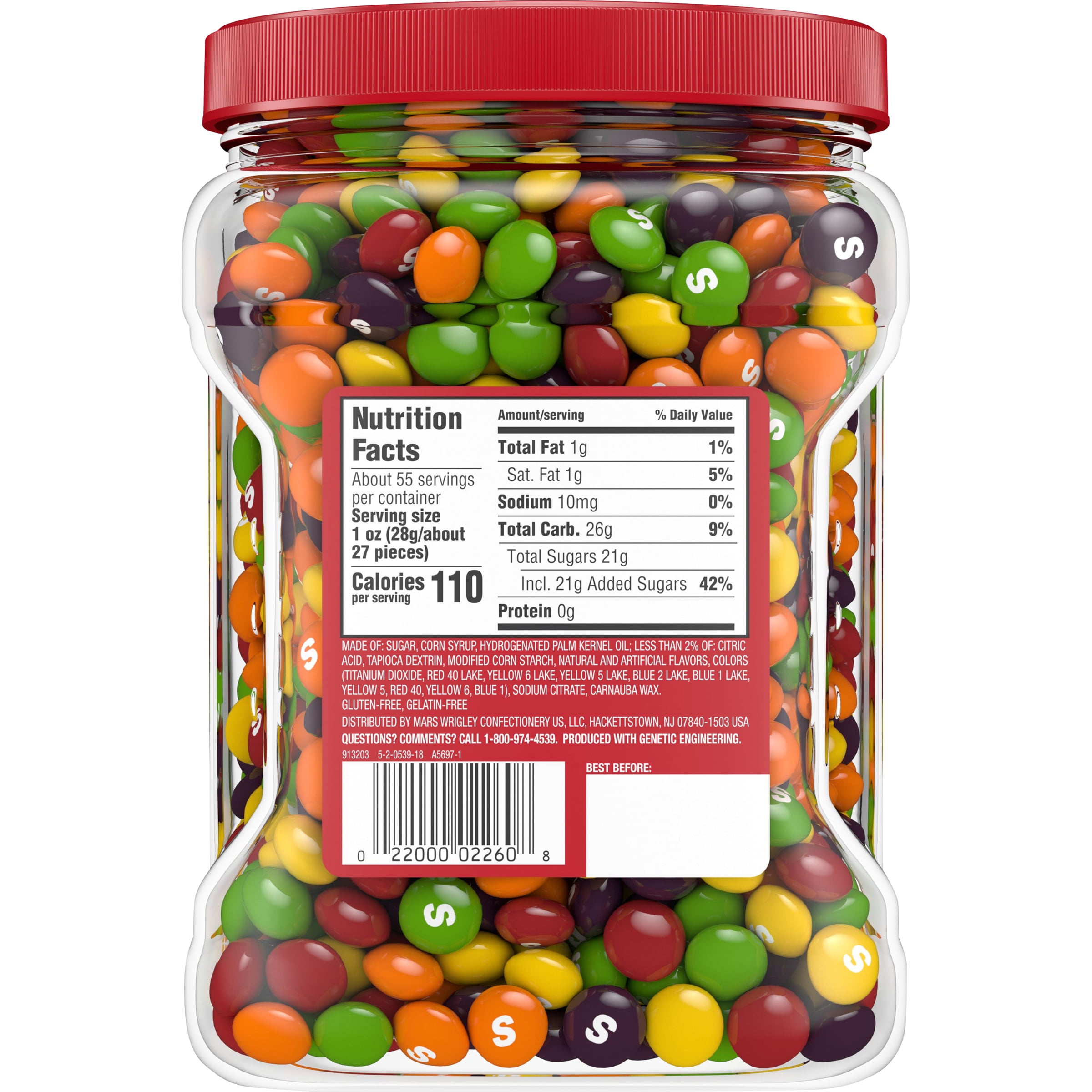 Buy Starburst SKITTLES Original Bite-Size Candies Tub, 54 oz Online at ...