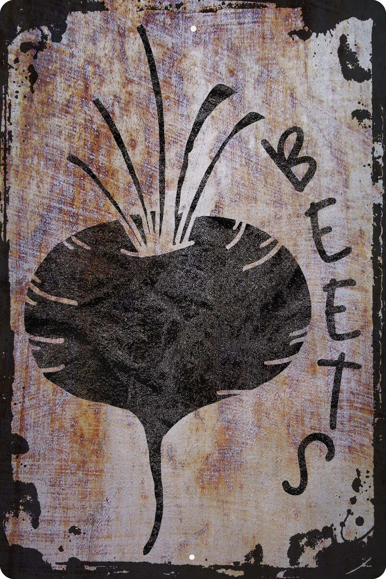 Beets sign fruit & vegetables gardening farm fresh grown Beige Wall Art ...