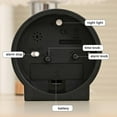 Alarm Clock Silent Non Ticking Simple Design Battery Operated with ...