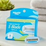 Equate Women's The Ultimate 5 Blade Razor Refill Cartridges, 6 Count ...