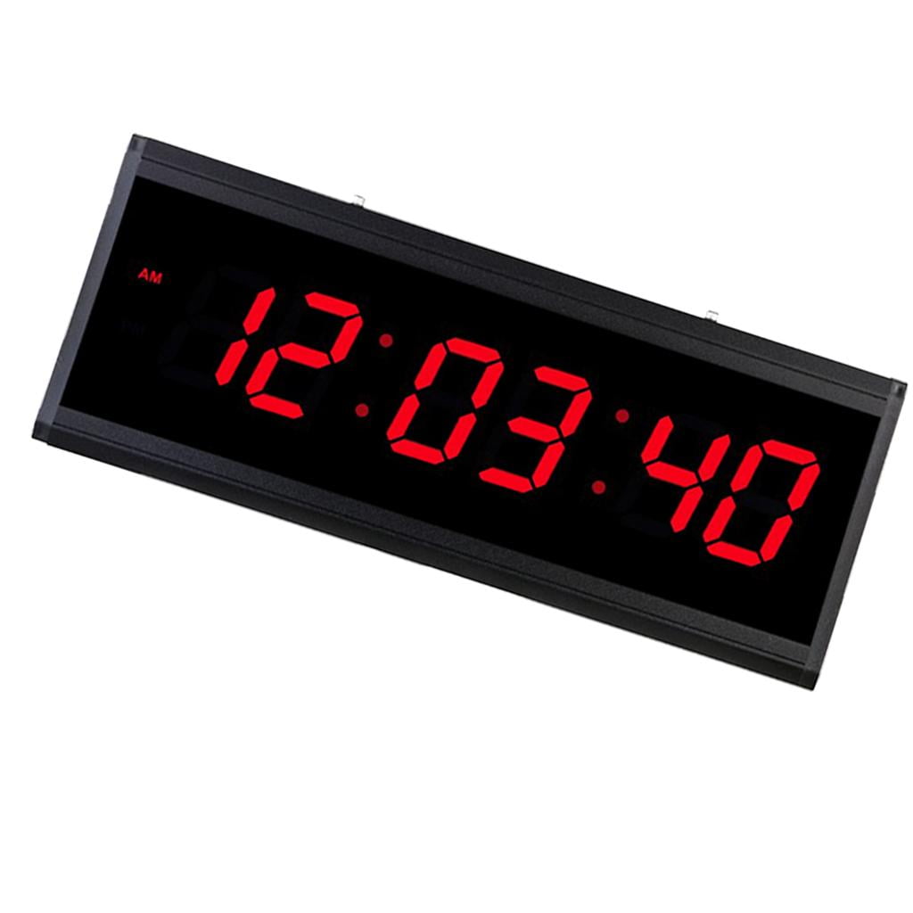 Buy LED Digital Clock Bright Time Display Extra Large Screen Wall Clock ...