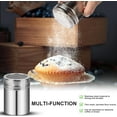 FAKYFJ 3-Cup Stainless Steel Flour Sifter with Powder Shaker Lid ...