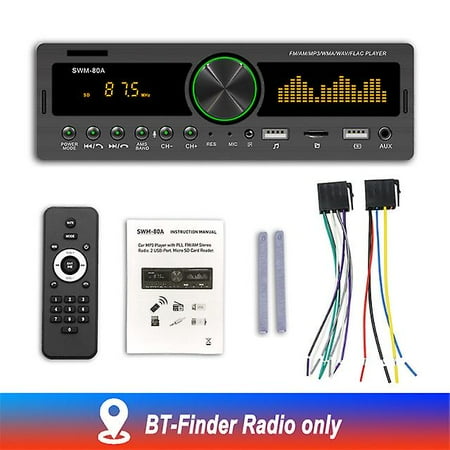 SWM-80A Bluetooth Autoradio Car Stereo Radio FM Aux Input Receiver SD ...